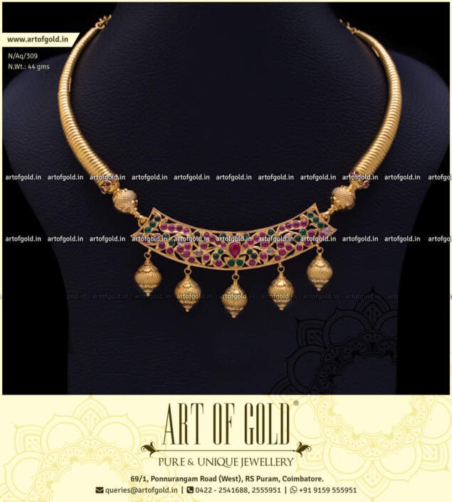 Kanthi Necklace | Art of Gold Jewellery, Coimbatore