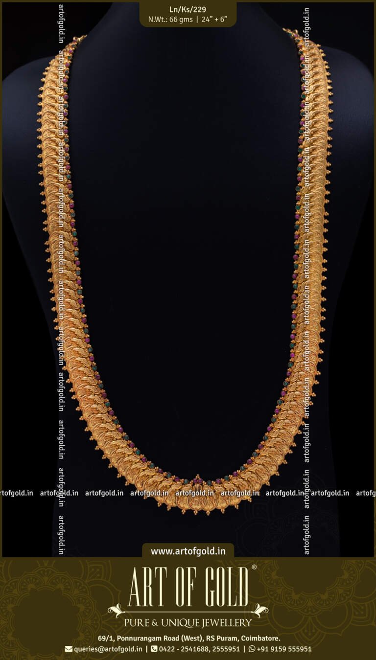 Light Weight Kasu Haram | Art of Gold Jewellery, Coimbatore