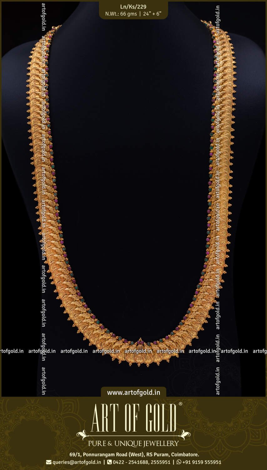 Light Weight Kasu Haram | Art of Gold Jewellery, Coimbatore