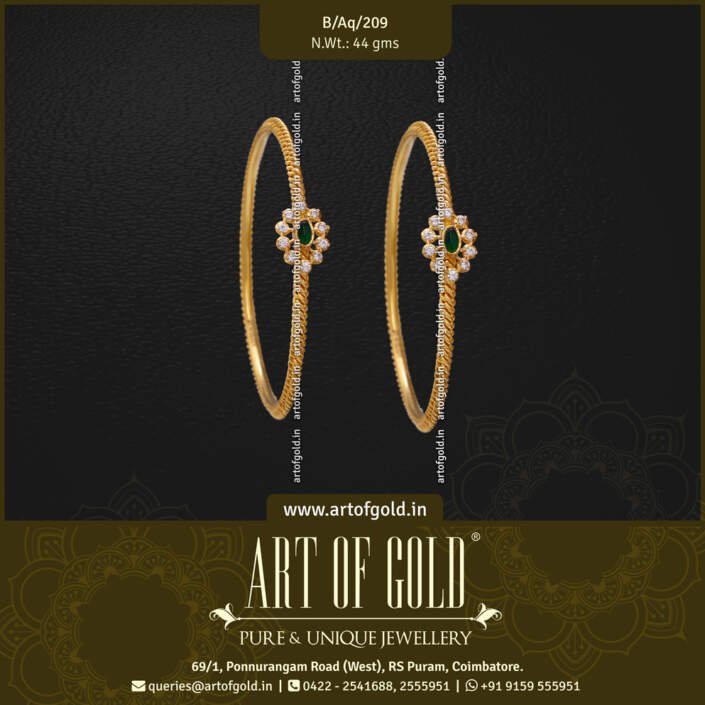 Kolusu / Golusu Bangle - Light Weight with motifs | Art of Gold ...