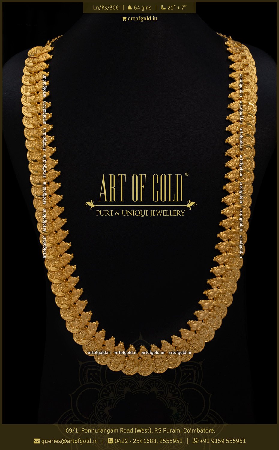 Traditional Gold Kasu Haram Art Of Gold Jewellery Coimbatore Traditional Gold Kasu Haram Art Of Gold Jewellery Coimbatore