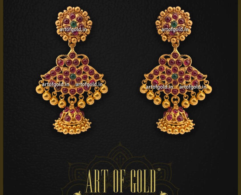 Studs Collection | Art of Gold Jewellery, Coimbatore