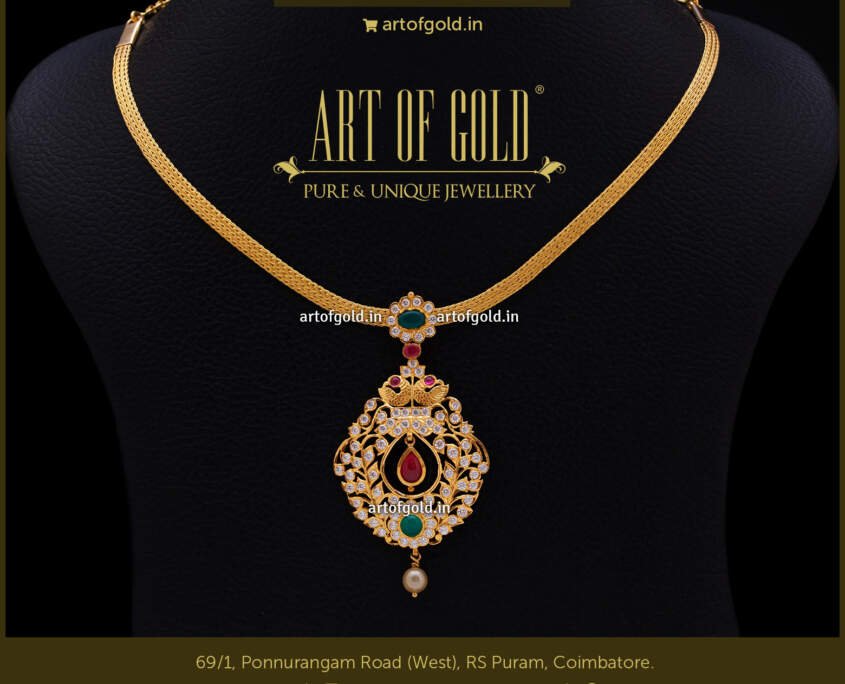5 Pendant Gold Addigai | Art of Gold Jewellery, Coimbatore