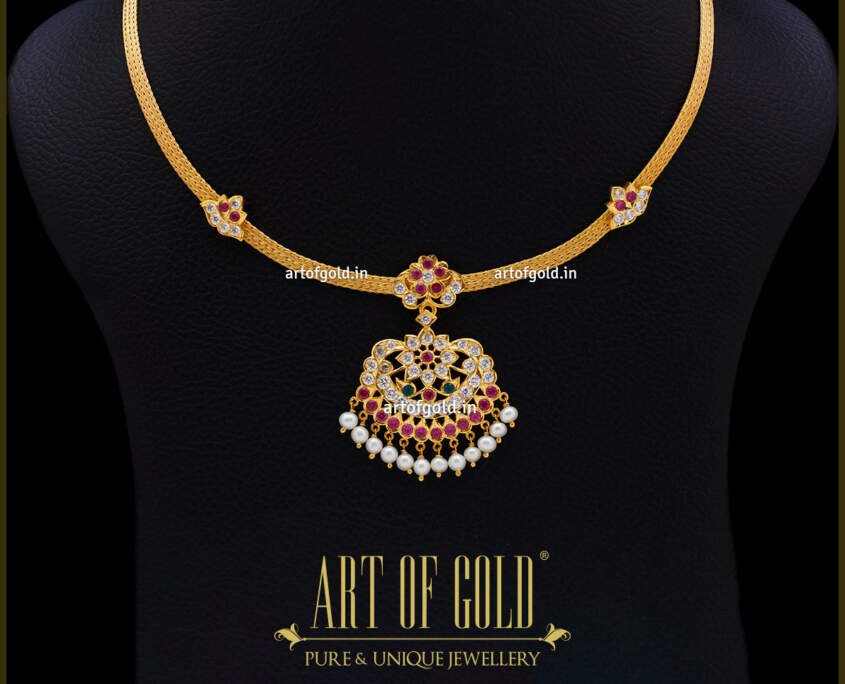 5 Pendant Gold Addigai | Art of Gold Jewellery, Coimbatore