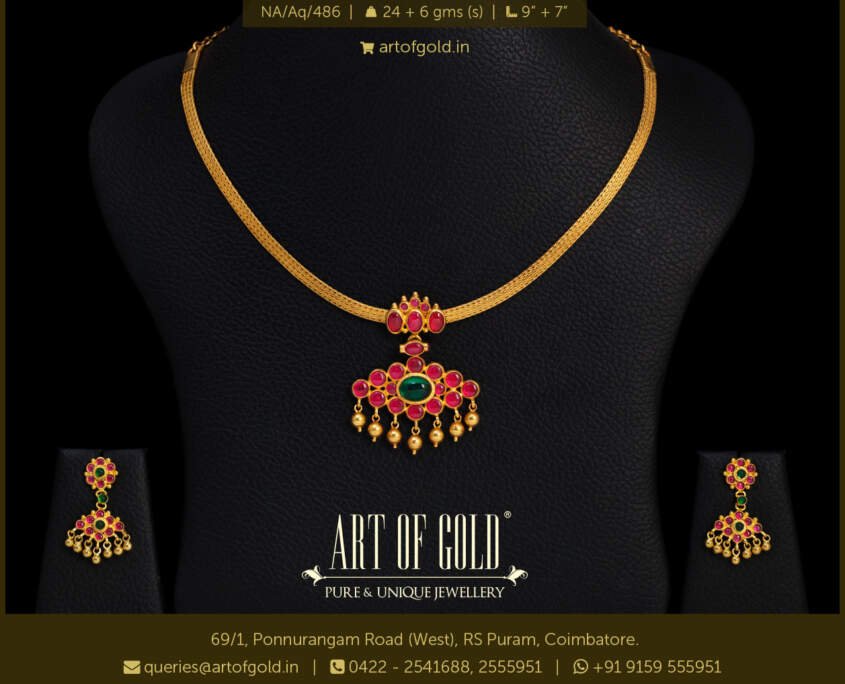 Mango Pendant Addigai | Art of Gold Jewellery, Coimbatore
