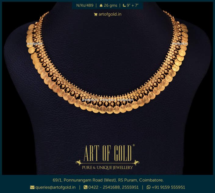 Kasu Gejje Addige Necklace | Art of Gold Jewellery, Coimbatore