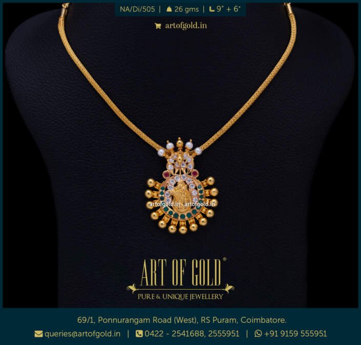 Traditional Addigai (Radha Krishna Pendant) | Art of Gold Jewellery ...