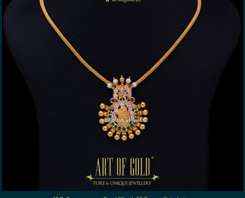 Gold Pathaka Necklace | Art of Gold Jewellery, Coimbatore