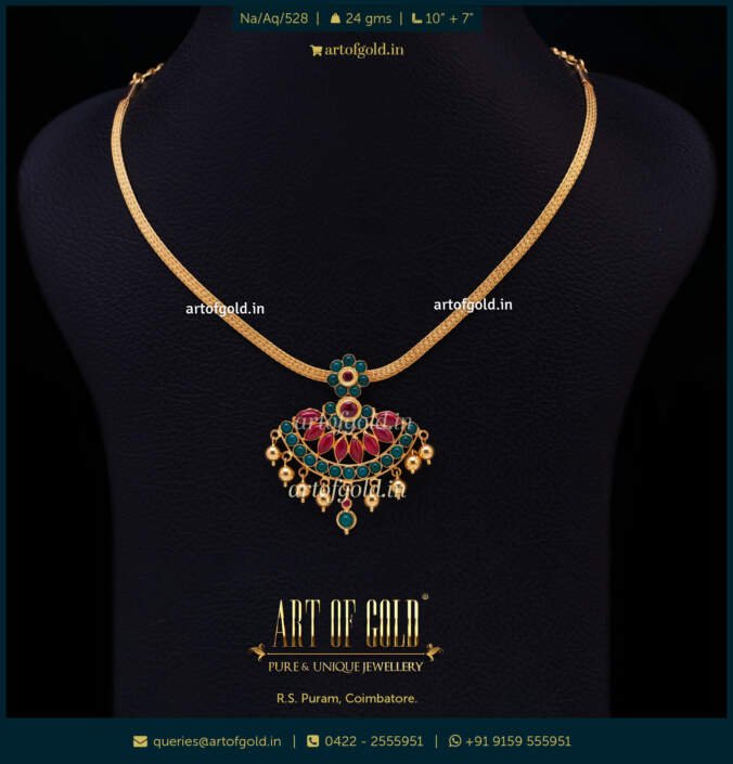 Kemp Pendant Addigai | Art of Gold Jewellery, Coimbatore