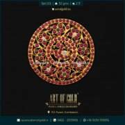 Gold Rakodi - Ruby & Emerald studded | Art of Gold Jewellery, Coimbatore