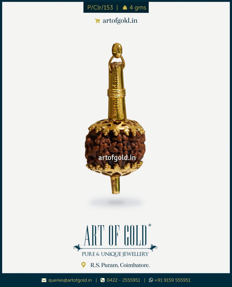 Rudraksha Gada Pendant | Art of Gold Jewellery, Coimbatore