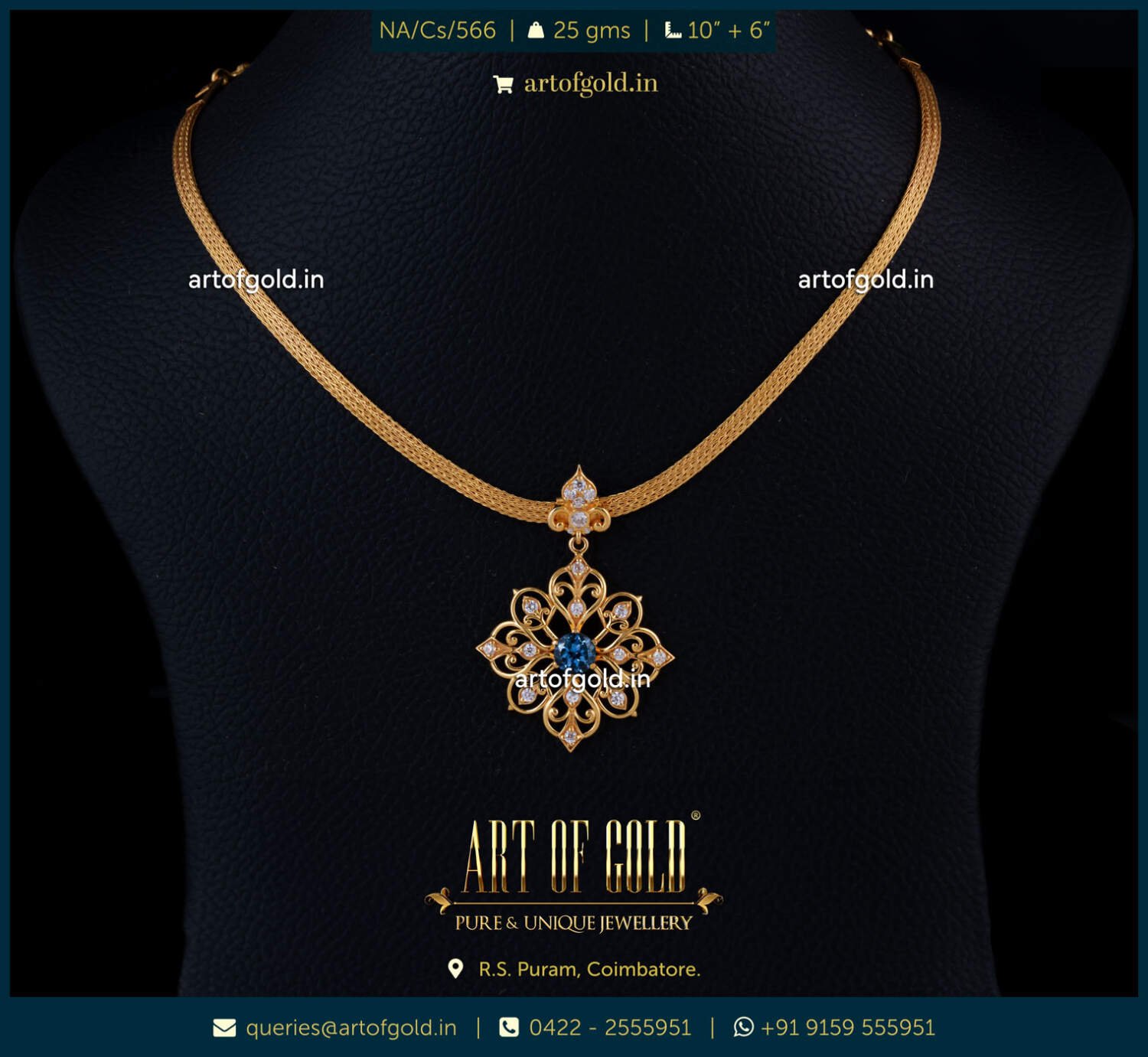 Victorian Style Pendant with Addigai | Art of Gold Jewellery, Coimbatore